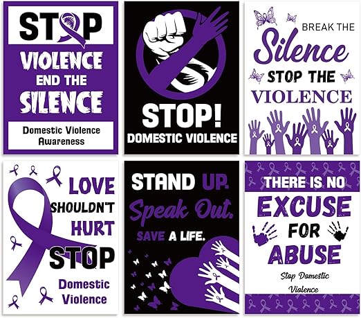 Amazon.com: Fenyluxe 6pcs Domestic Violence Awareness Posters, 16.5 x ...