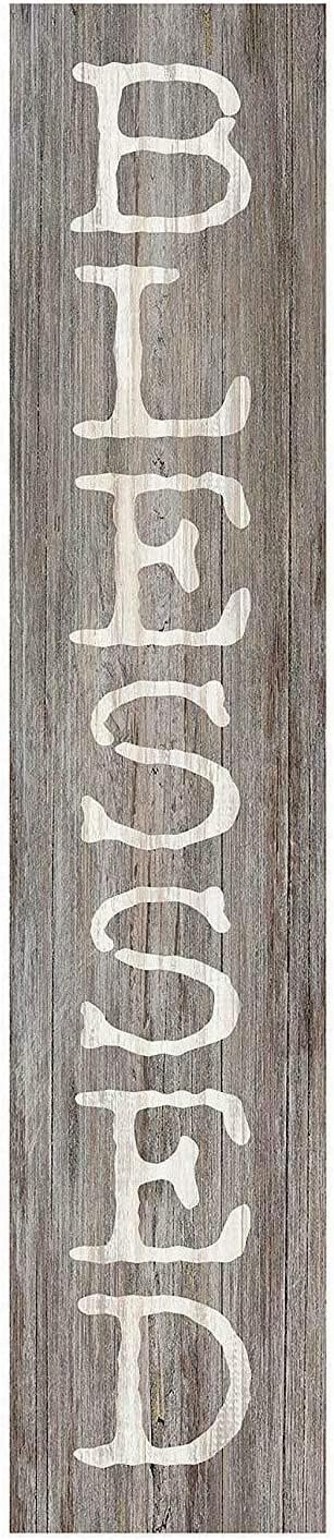 Amazon.com: Blessed Rustic Grey Metallic Tin Sign, Vintage Tin Sign ...