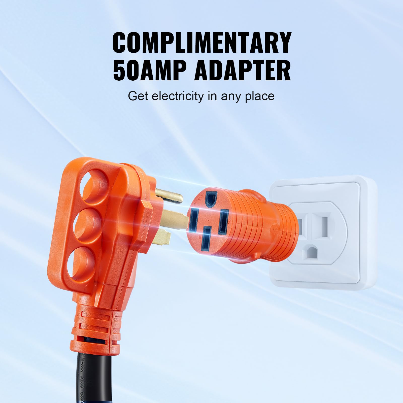 Snapklik.com : VEVOR 25 Ft Extension 50 Amp, Heavy Duty STW Power Cord ...