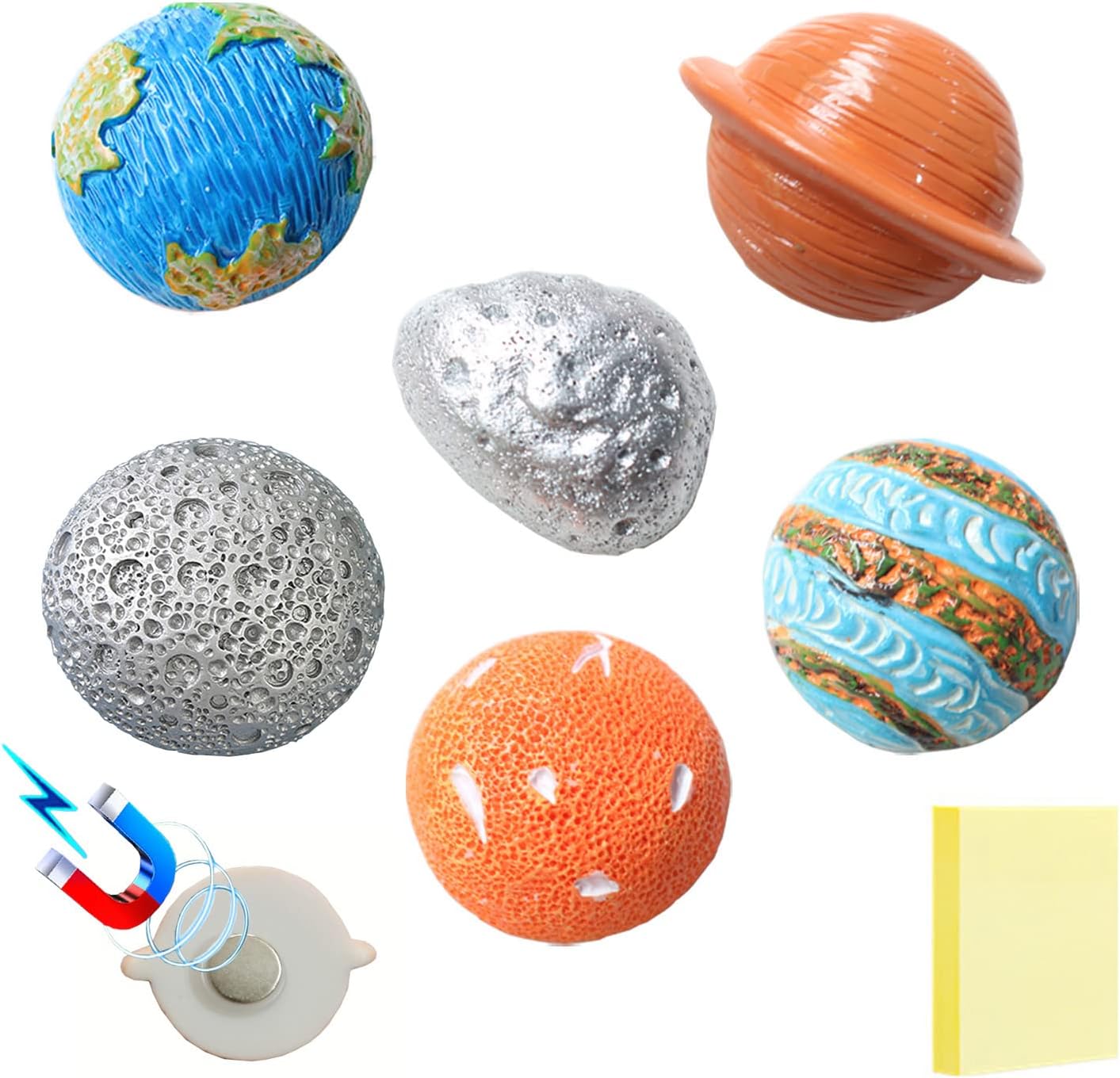 Amazon.com: 6 Pcs Universe Planetary Refrigerator Magnets, Fridge ...