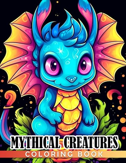 Mythical Creatures Coloring Book: Super-Cool Illustrations Coloring ...
