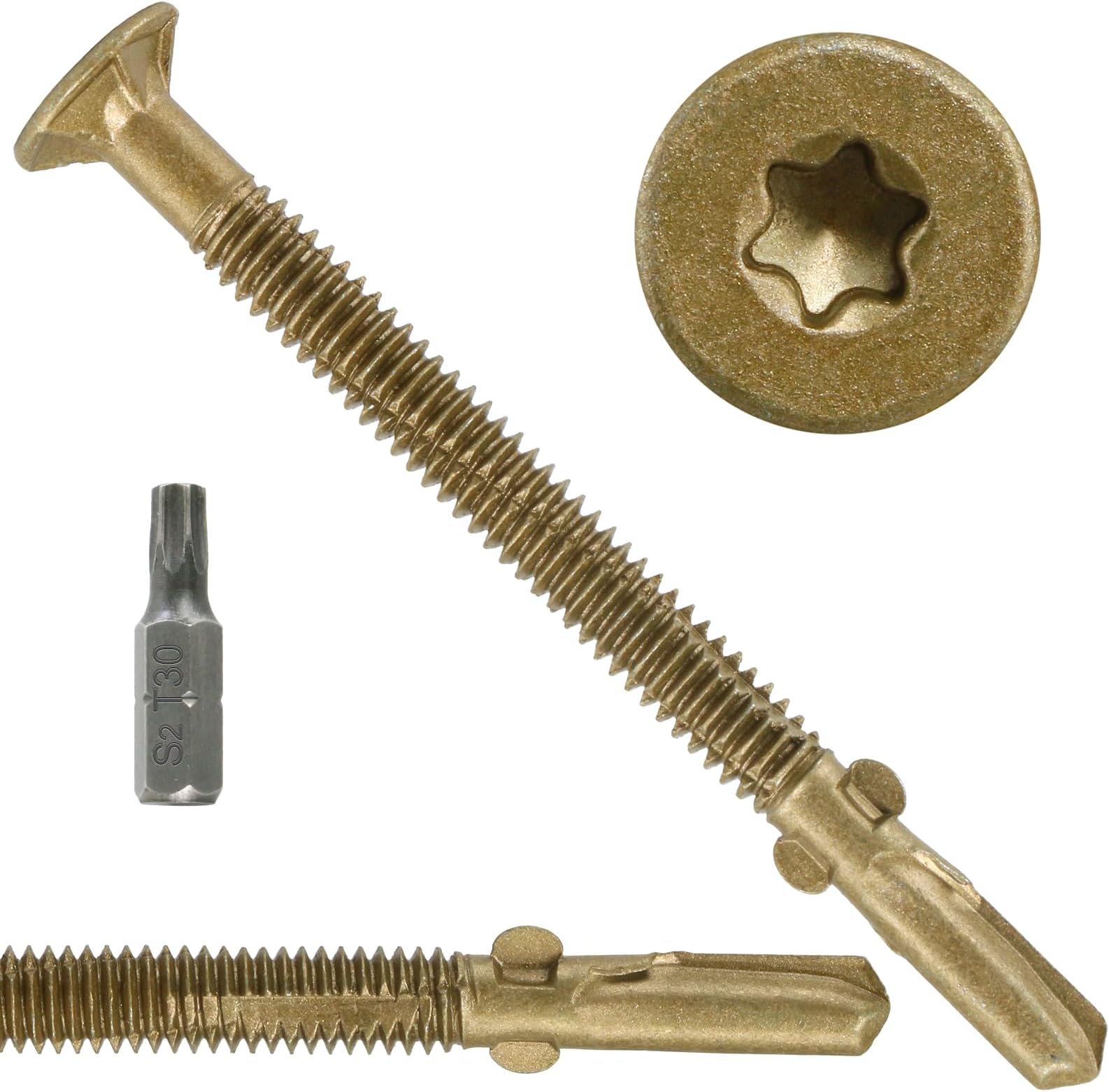 Amazon.com: Power Pro Premium Self-Drilling Metal Screws, Epoxy Coated ...