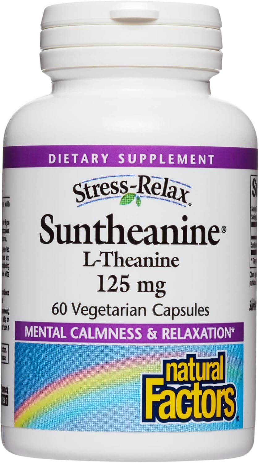 Stress-Relax Suntheanine L-teanina 125 mg por factores naturales, apoyo del estrés no ...