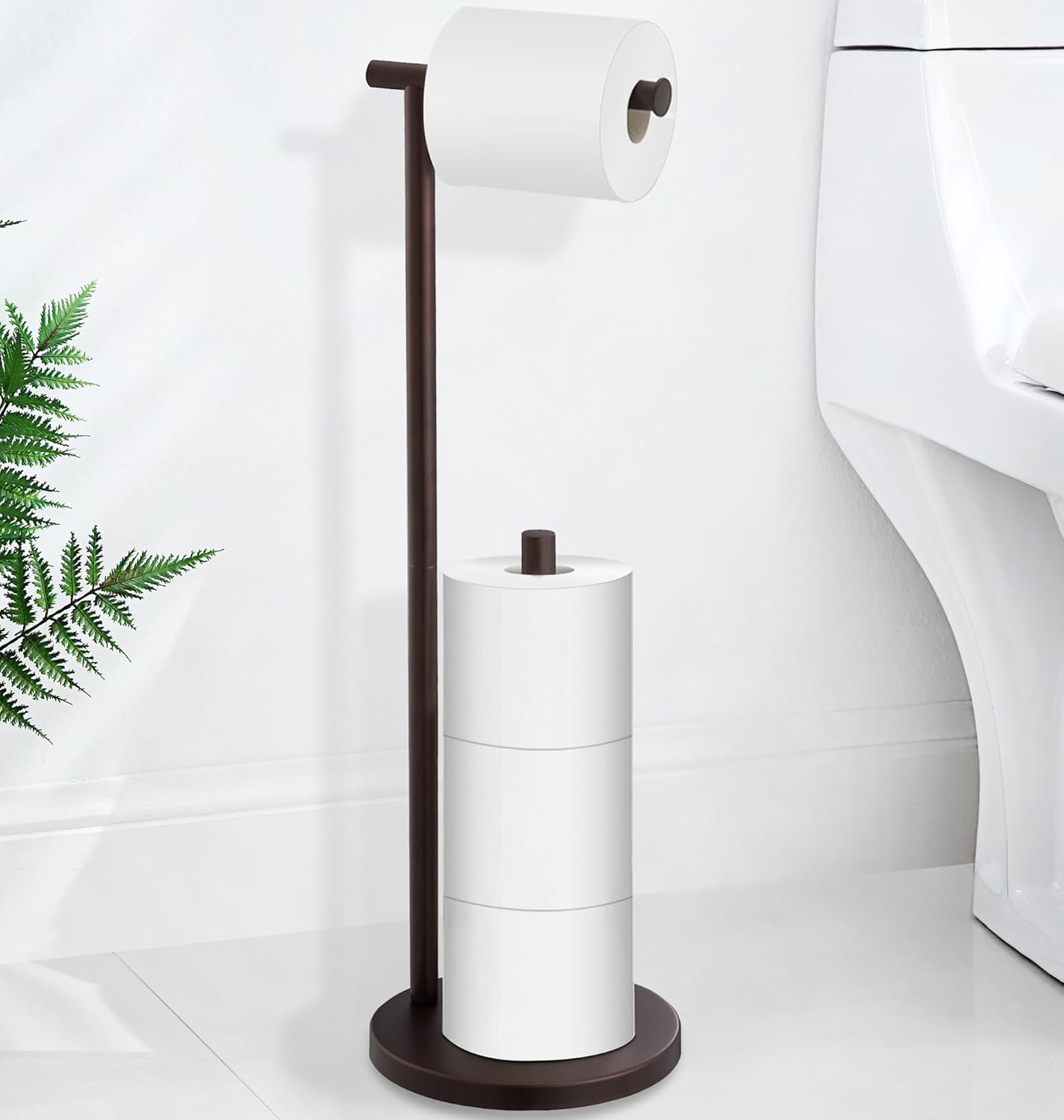 Oil Rubbed Bronze Standing Toilet Paper Holder