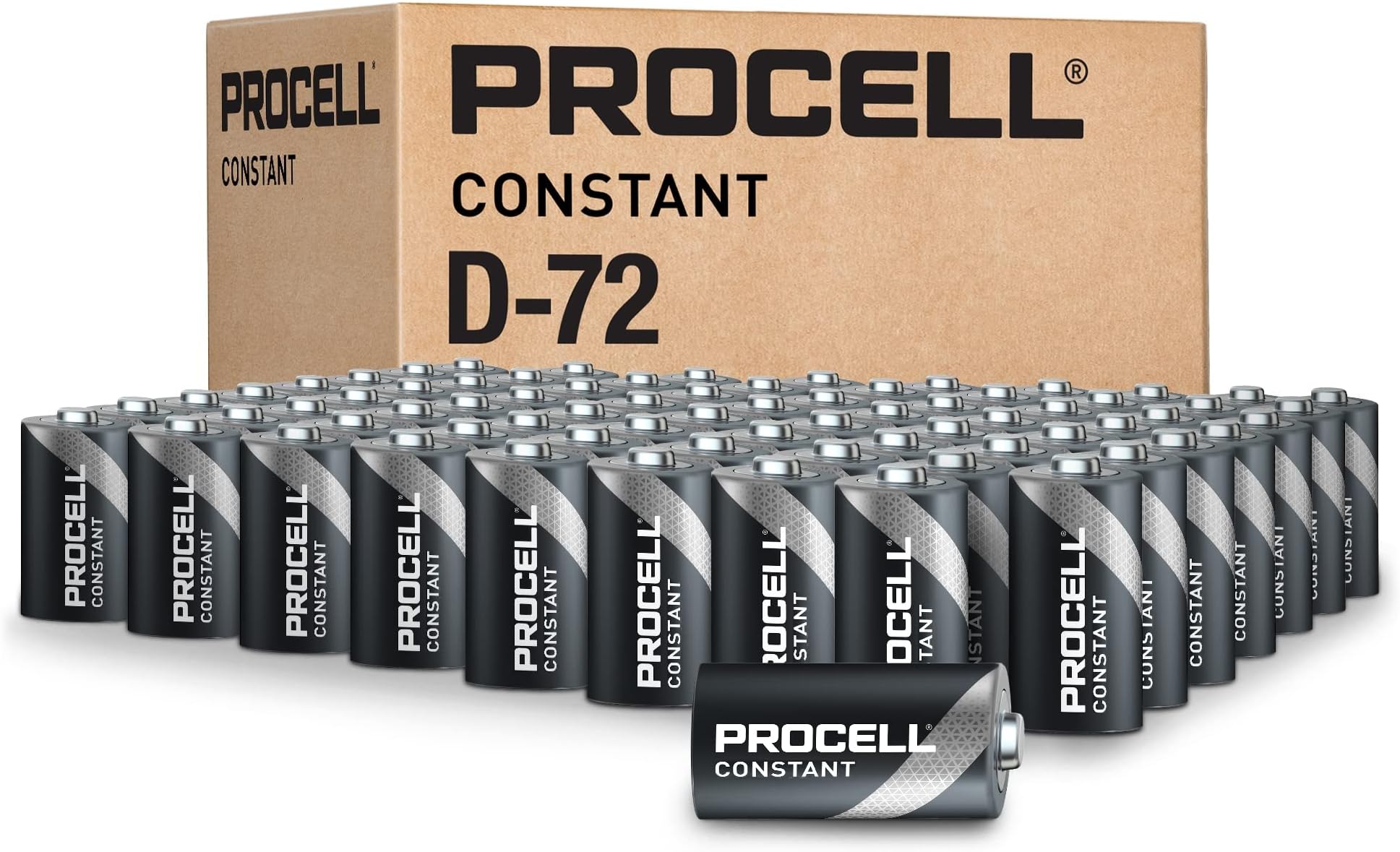 Amazon.com: ProCell Constant D Cell Long-Lasting Alkaline Batteries (72 ...