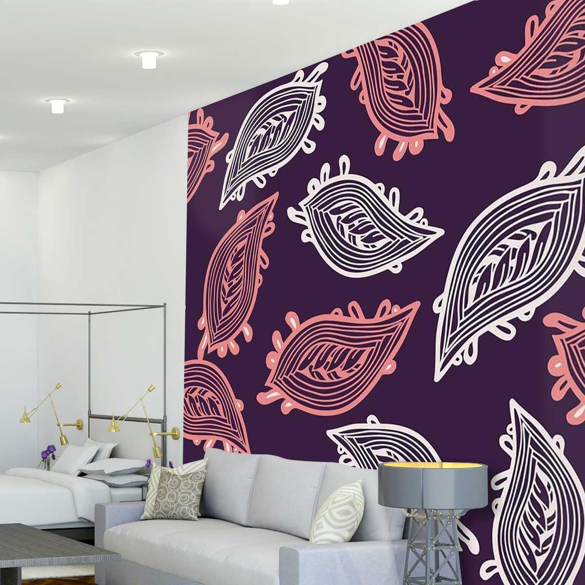 ZYMECH Retro Floral Graffiti Wallpaper Peel and Stick Customize ...
