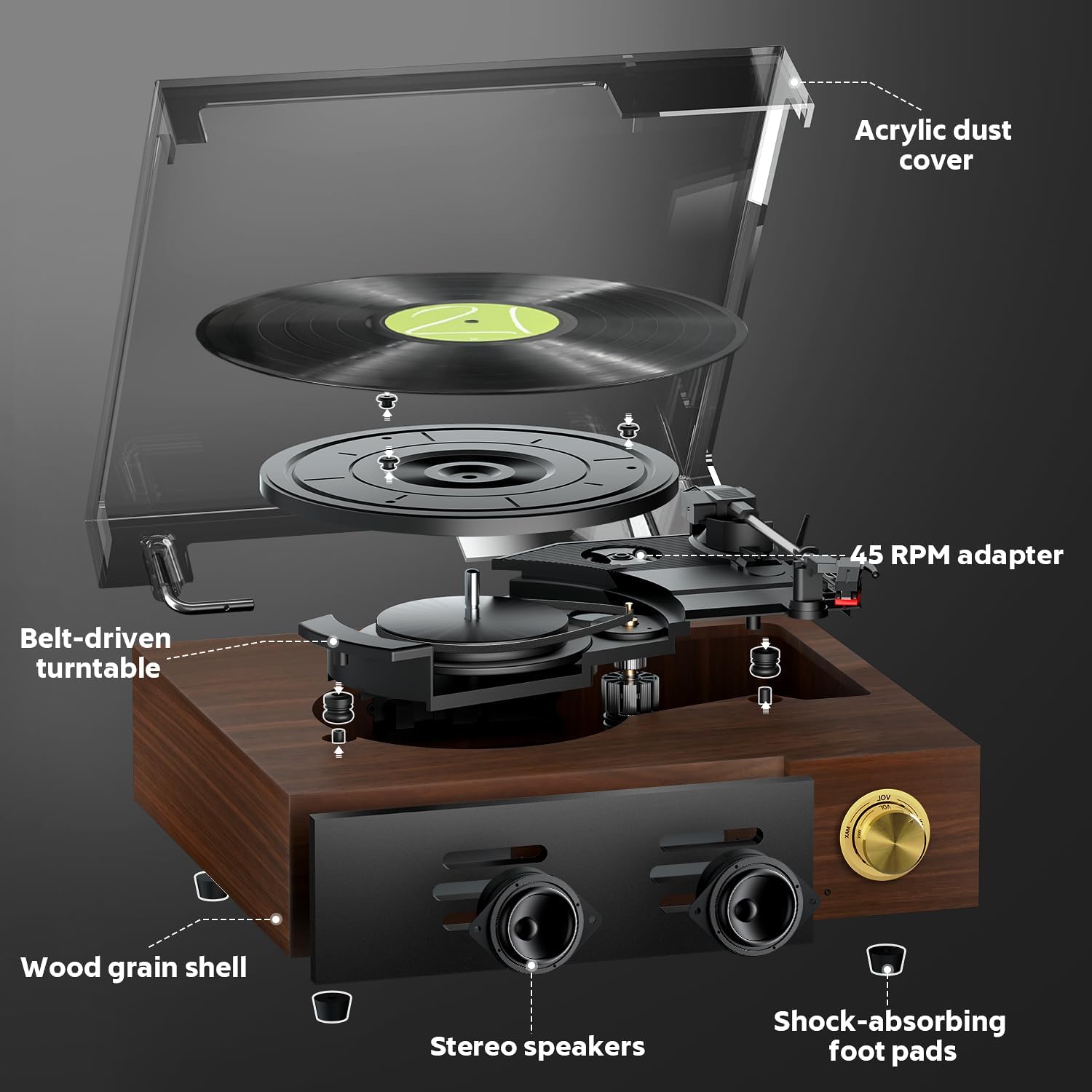 FYDEE A8V1 Bluetooth Turntable User Manual