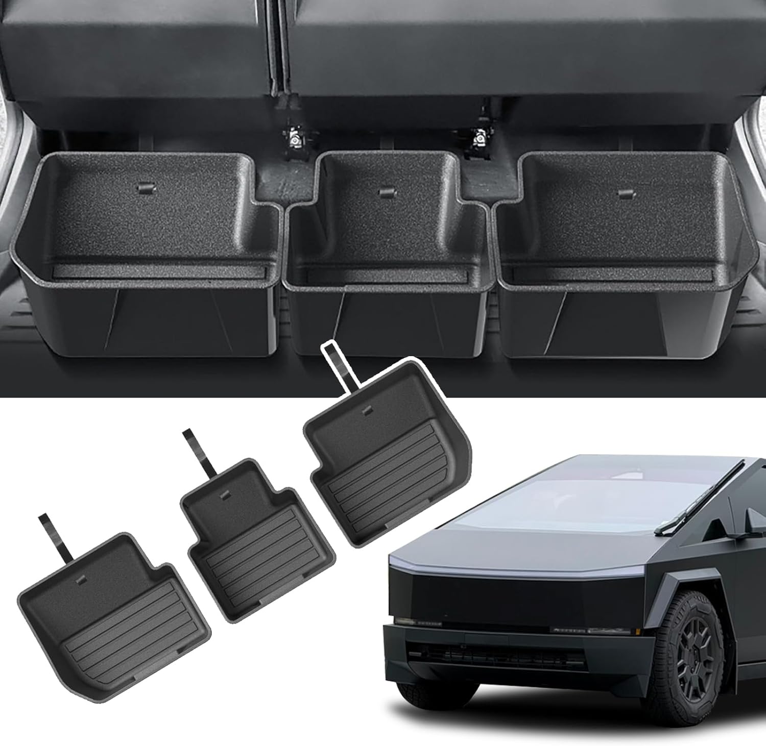 Amazon.com: YeHuaCarhome Rear Under Seat Storage Box(Concealed) For ...