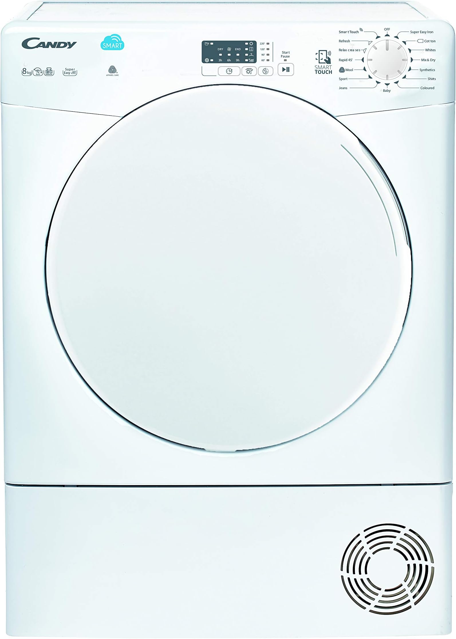 Candy CSC8LF Freestanding Condenser Tumble Dryer, Sensor Dry, NFC ...