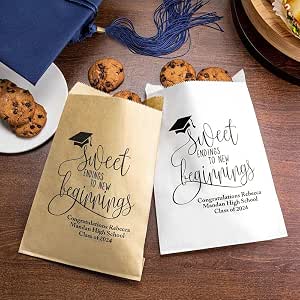 Amazon.com: Generic 20-100Pcs Personalized Graduation Cookie Treat Bags ...