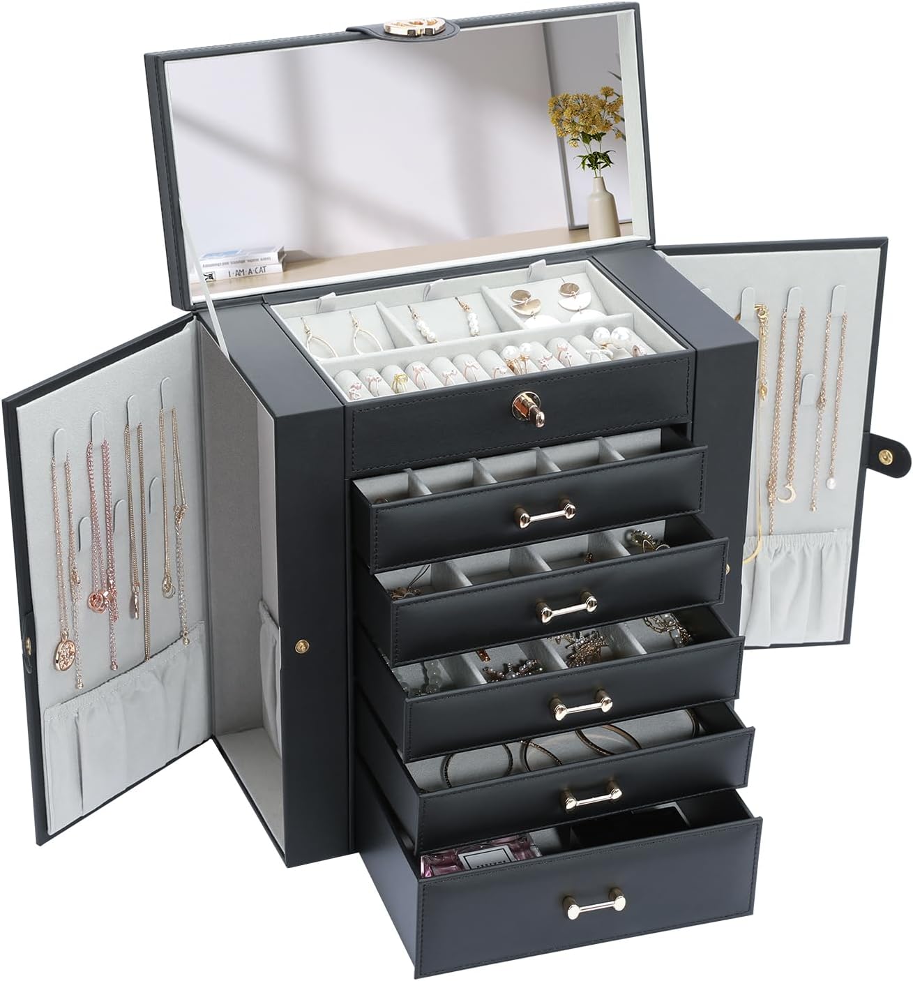 Amazon.com: V-LAFUY Large Jewelry Organizers and Storage, Large Jewelry ...