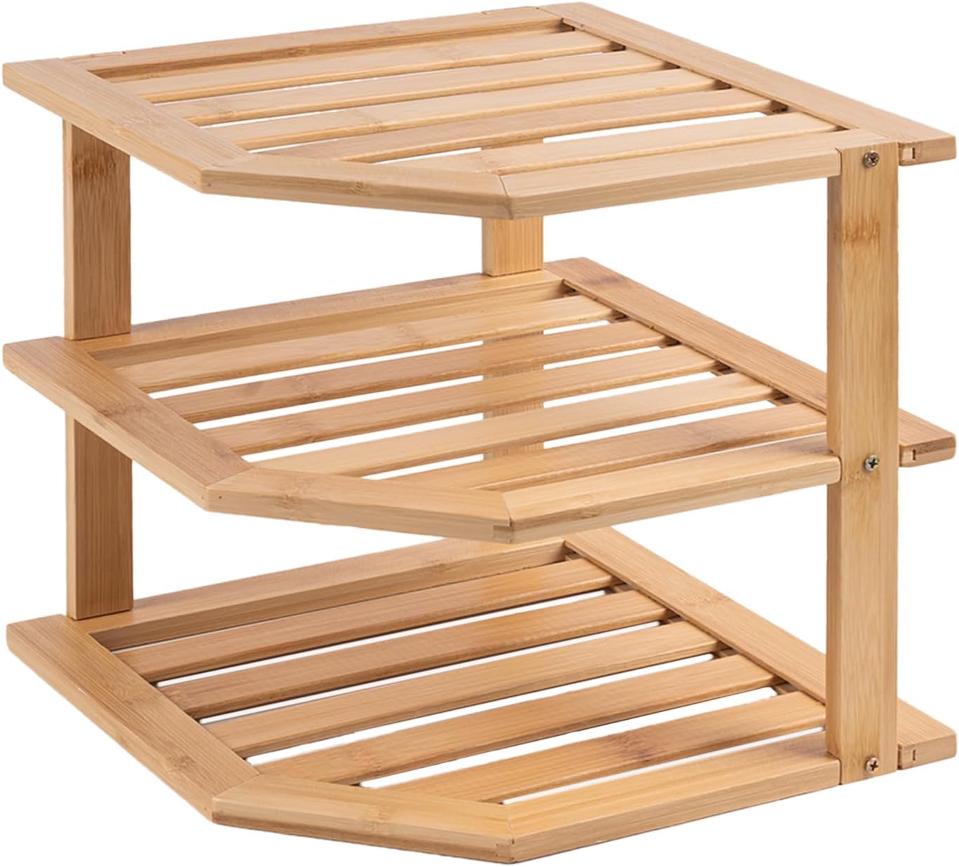 Amazon.com: CHVOMNASE Bamboo 3 Tier Corner Shelf : Home & Kitchen