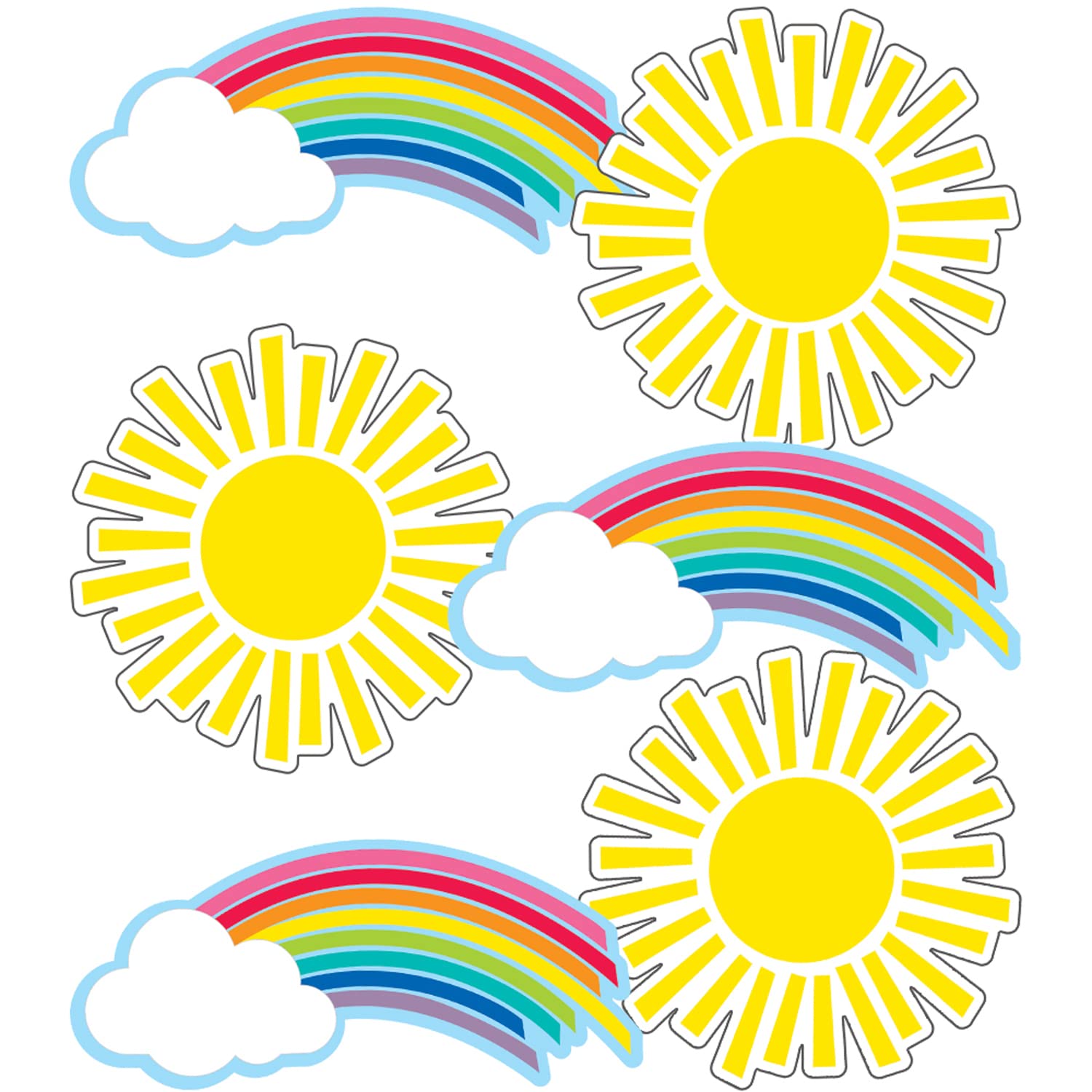 Rainbow And Sun Clipart