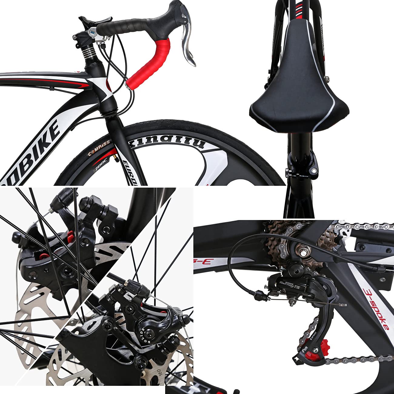 Eurobike Road Bike EURXC550 21 Speed Adult Bike 54 cm Frame Road ...