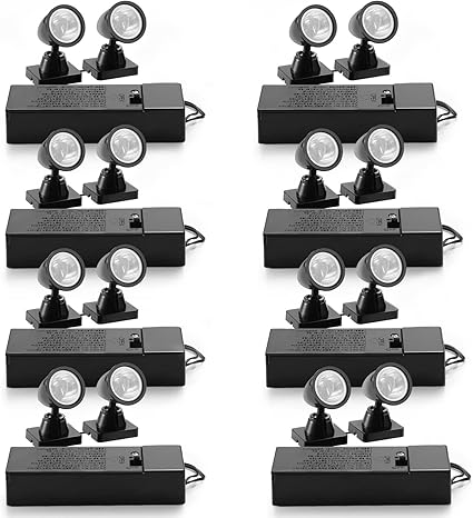 Amazon.com: Roowest 8 Packs Christmas Village Spot Lights Indoor LED ...