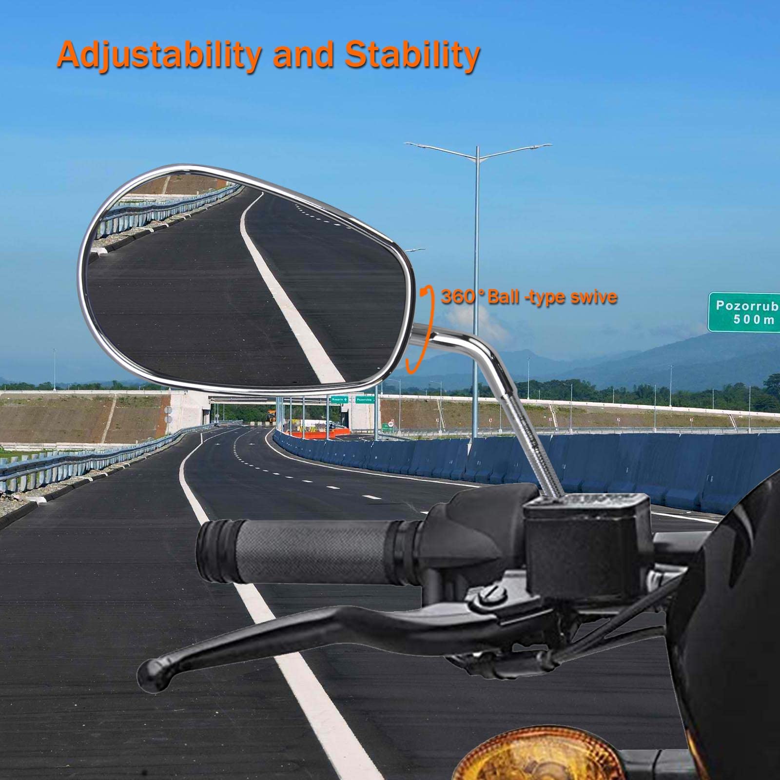 Snapklik.com : YOMTOVM Motorcycle Rearview Mirrors For Road King Street ...