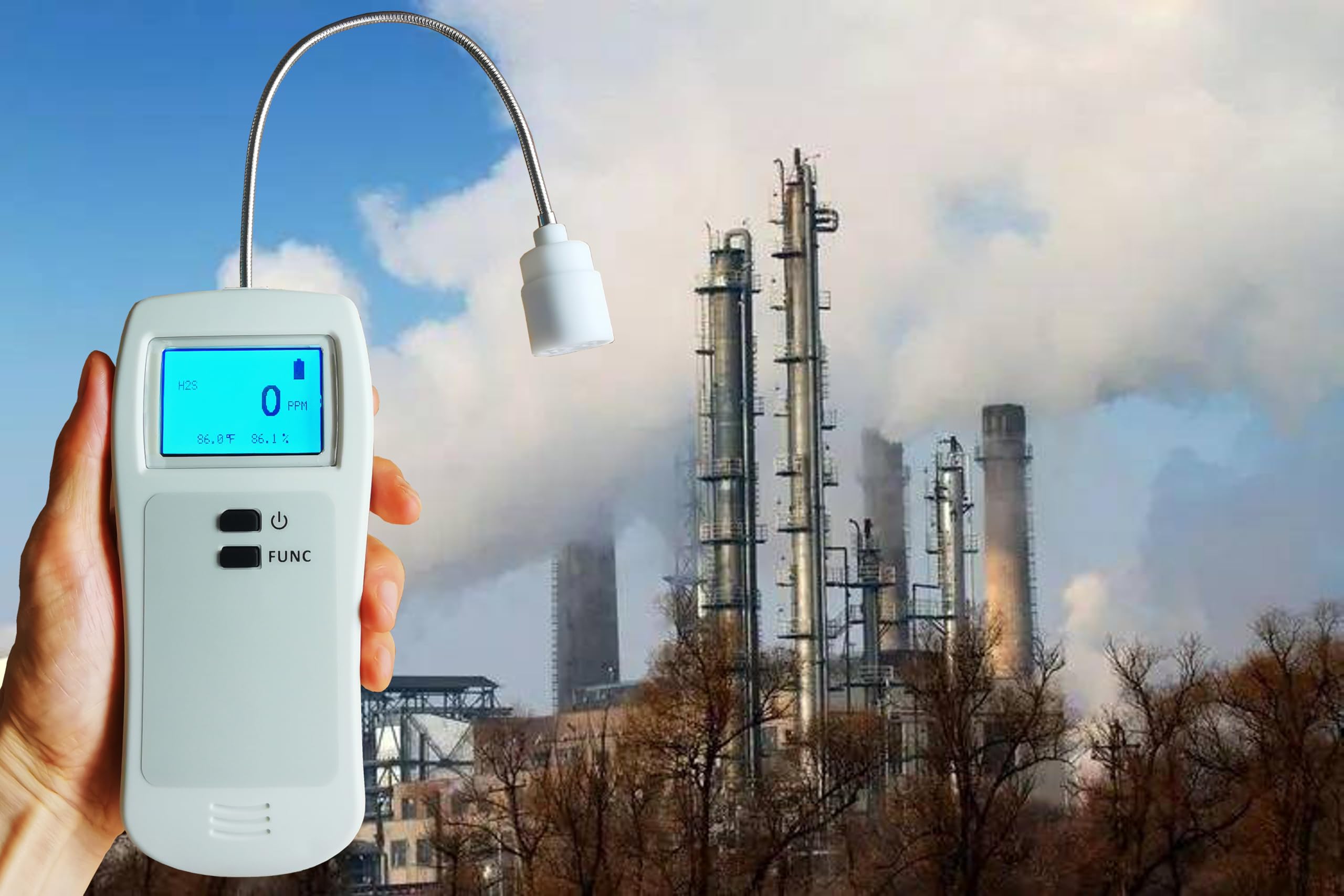 Snapklik.com : Portable Quick Response Hydrogen Sulfide H2S Gas Detector
