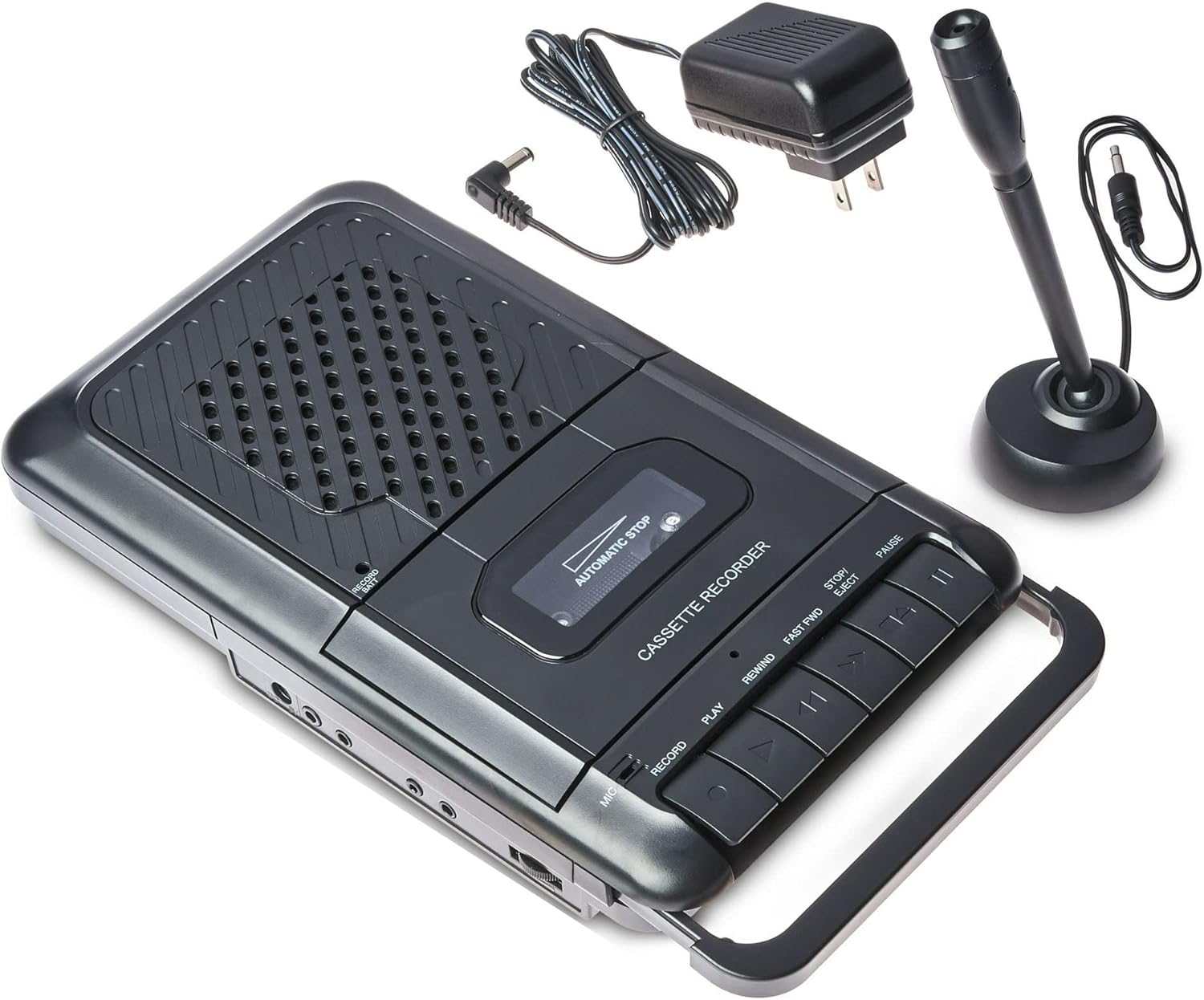Amazon.com: Onn Groove Cassette Recorder with Built-in & External ...