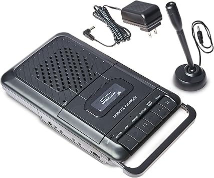 Amazon.com: Onn Groove Cassette Recorder with Built-in & External ...