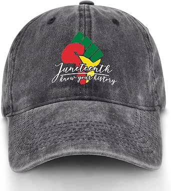 Juneteenth Hat - Know Your History Juneteenth Baseball Cap Unisex ...