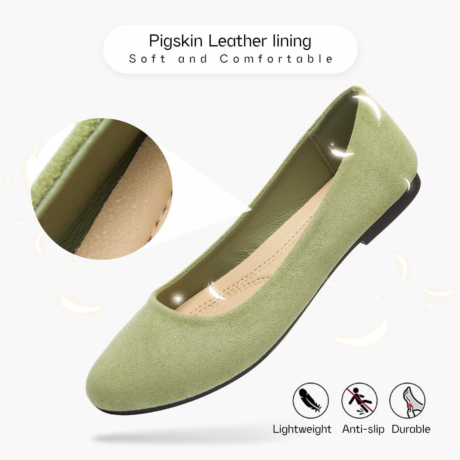 Snapklik.com : Shupua Flats For Women Round Toe Flat Shoes Dressy Black ...