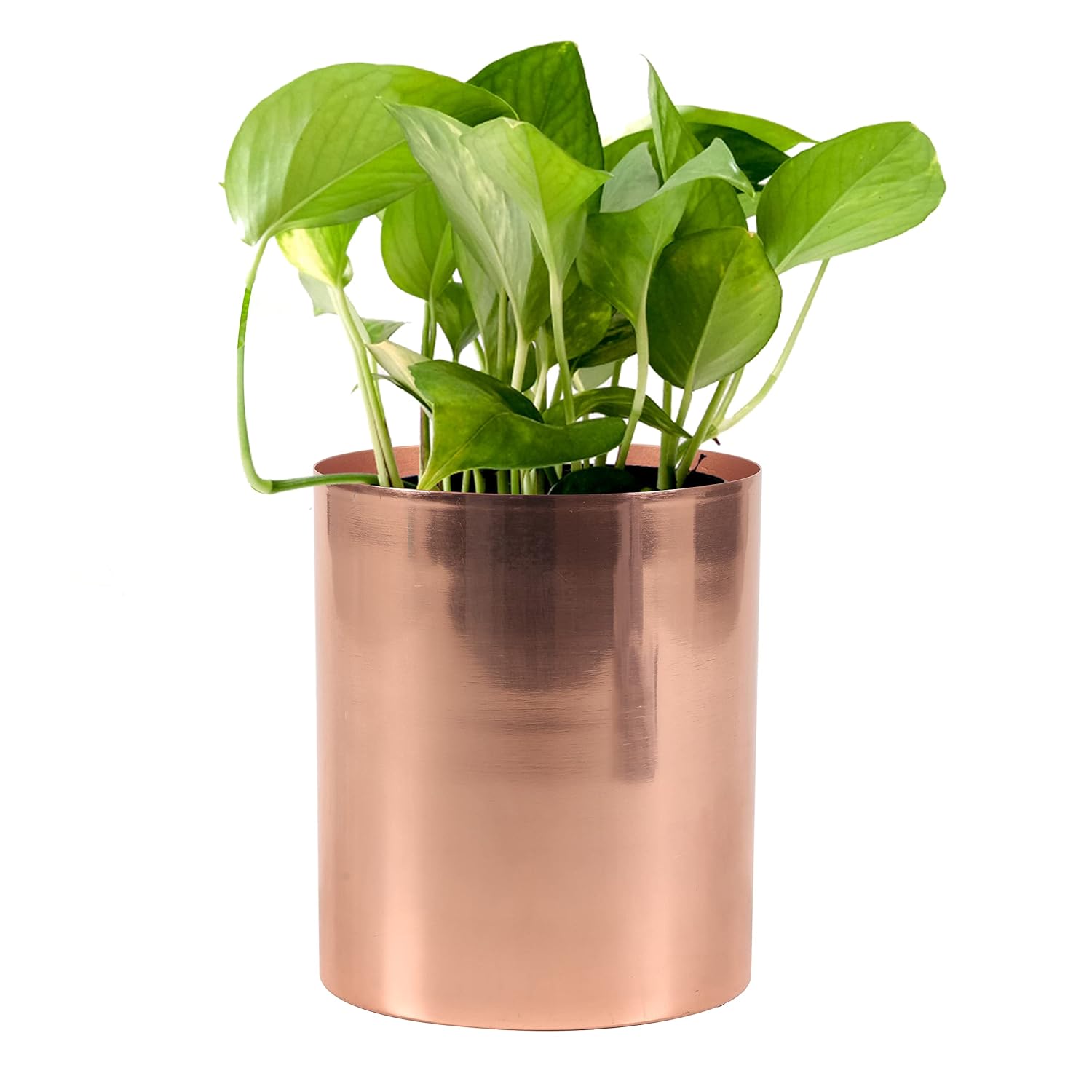 CRAFTIC DESIGN Metal Planter Copper Flower Pot, Decorative Indoor ...