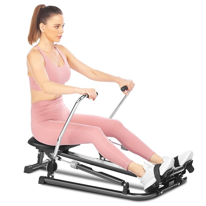 Buy ANCHEER Hydraulic Rowing Machine Fully Movable Adjustable Rowing ...