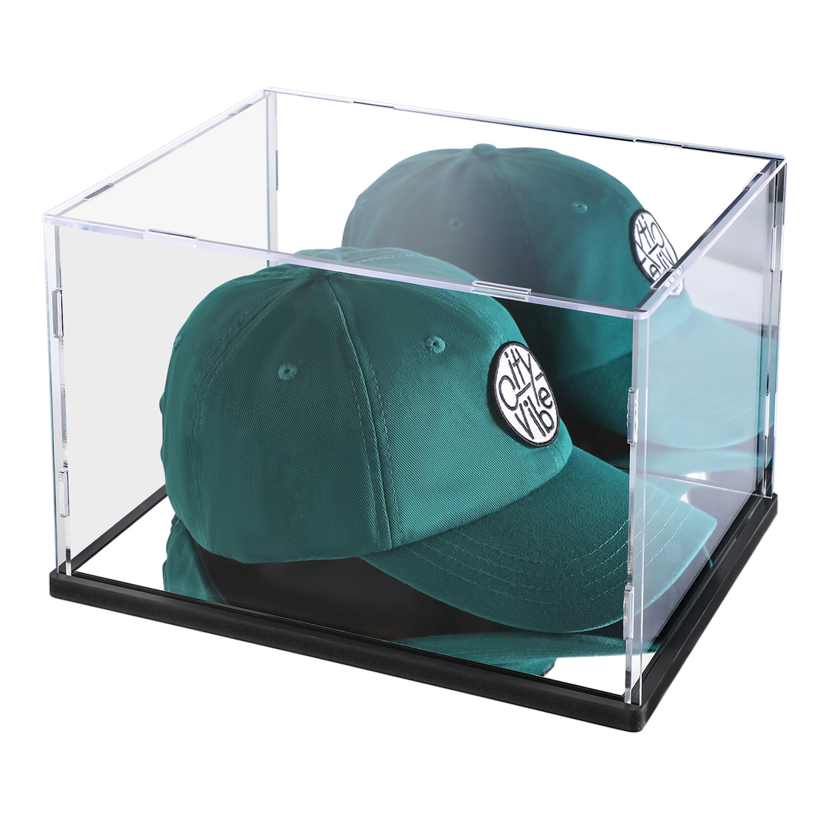 Amazon.com: Clear Hat Display Case with Mirror Background,Acrylic ...