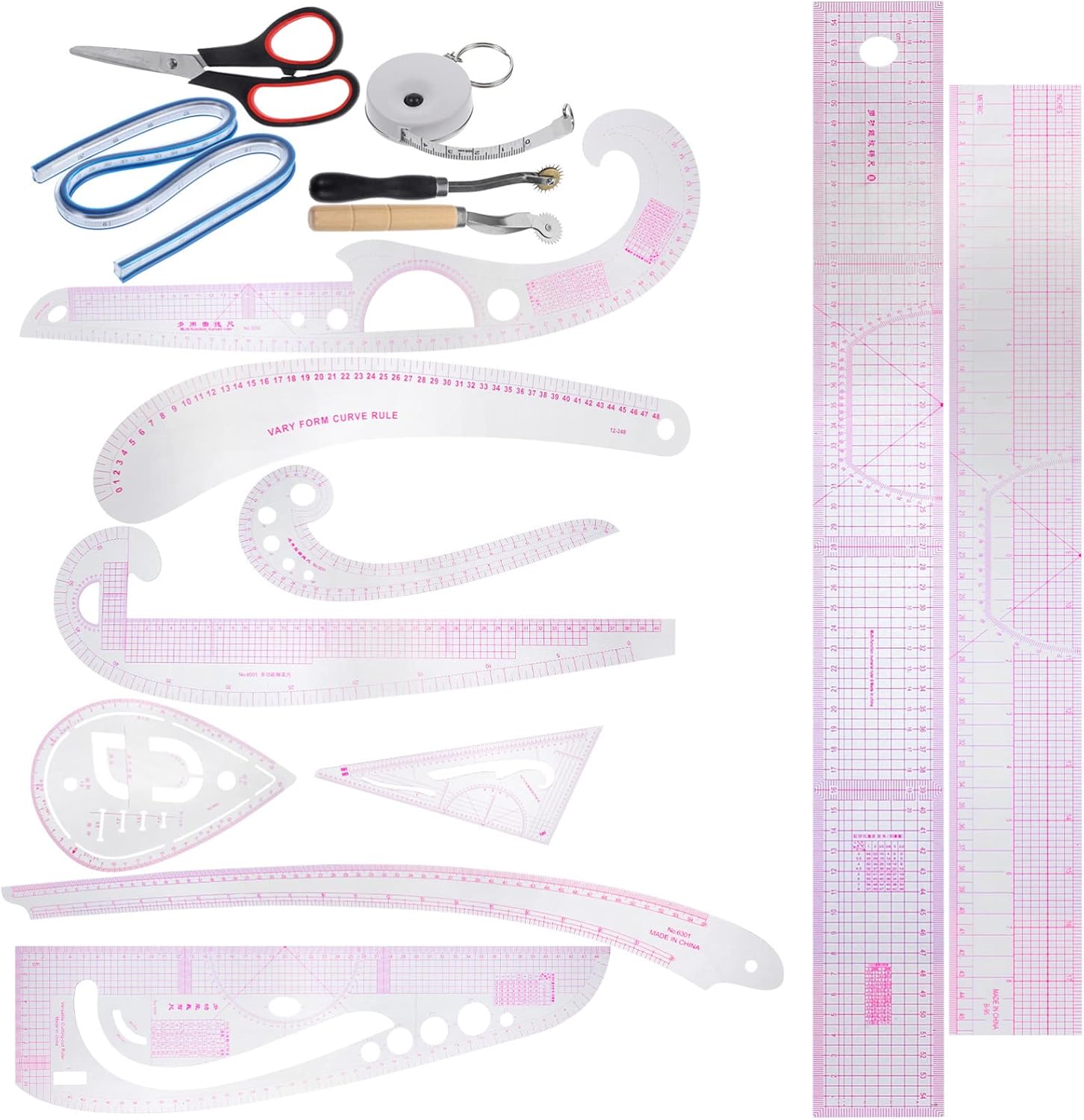 Amazon.com: DOITOOL Quilting Rulers 1 Set Clear Metric Sewing Ruler Set ...