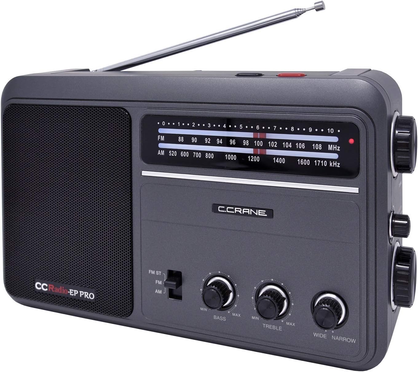 C. Crane CCRadio - EP PRO AM FM Battery Operated Portable Analog Radio ...