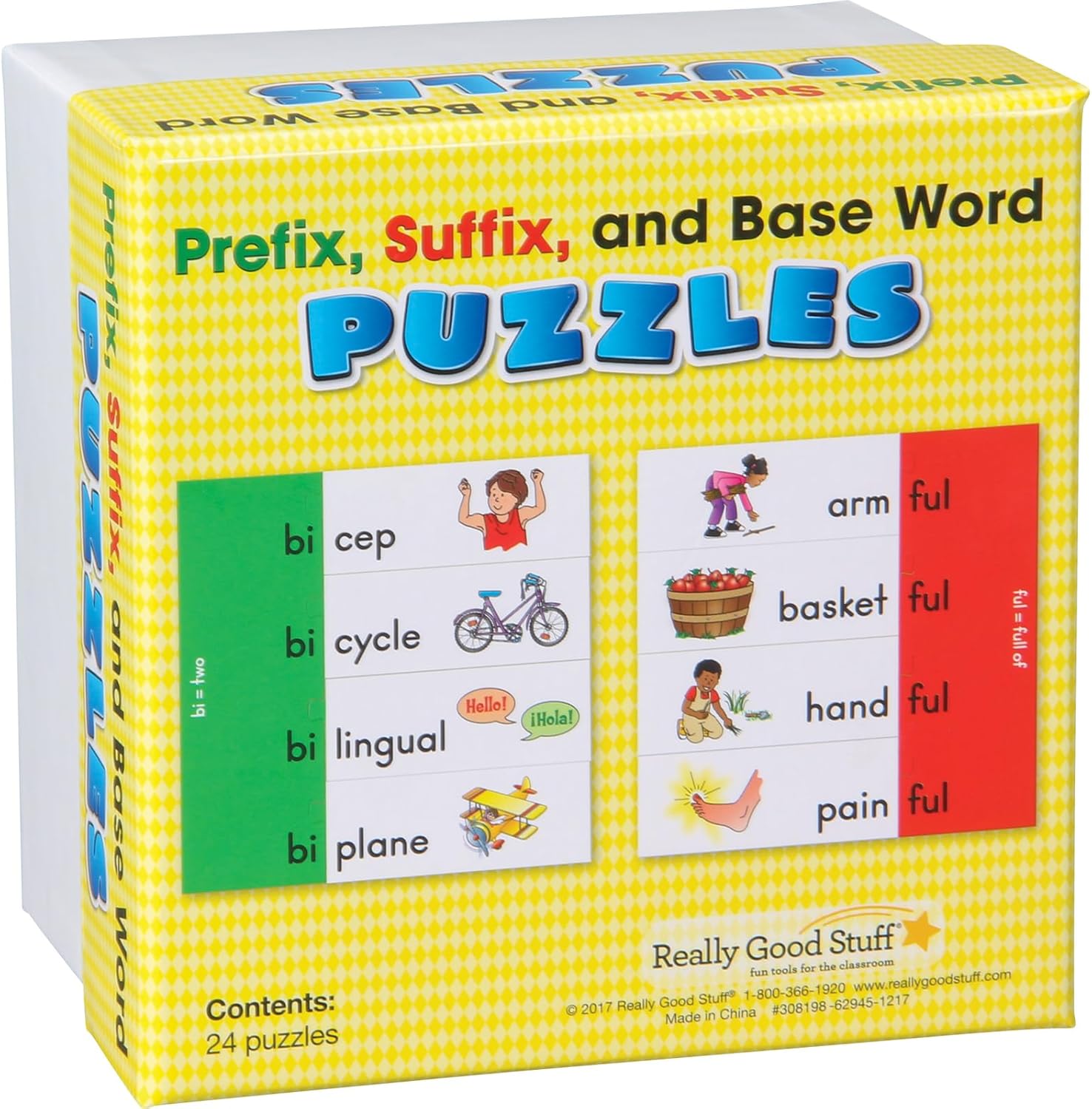 Amazon.com: Really Good Stuff Prefix, Suffix, and Base Word Puzzles ...