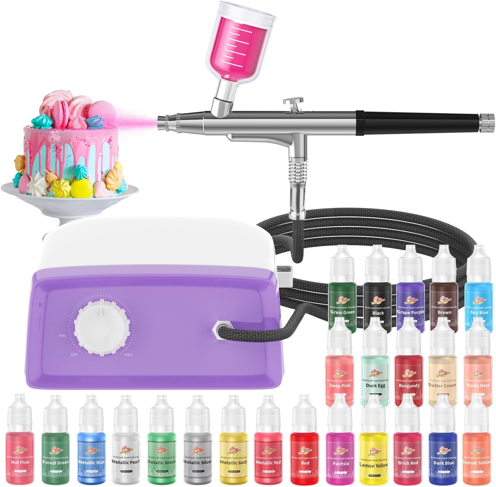 Amazon.com : Cake Decorating Kit with 24 Food Coloring, 2025 Upgraded ...