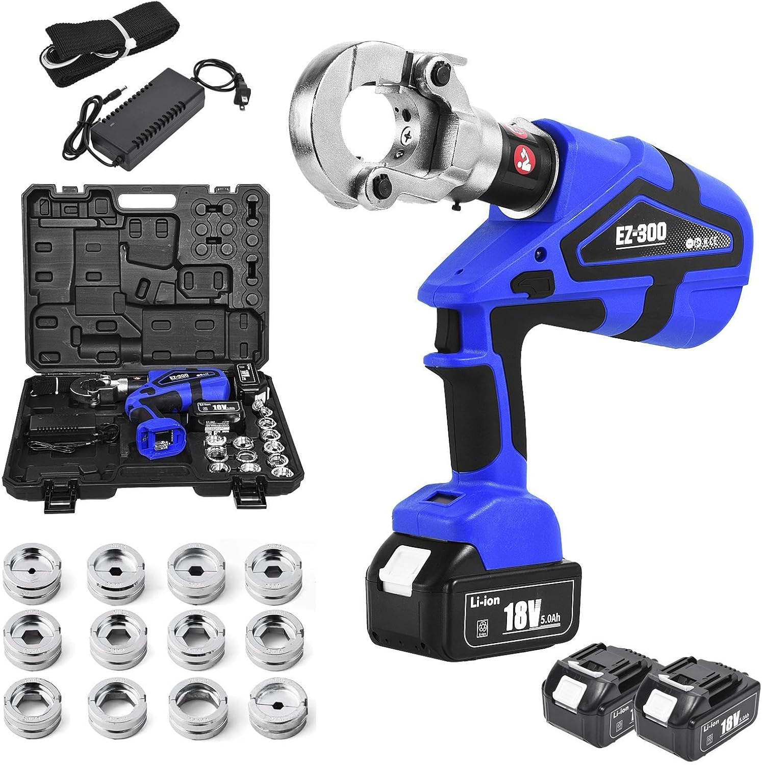 Battery Cable Crimper Tool, Electric Hydraulic Cable Lug Crimping Tool ...