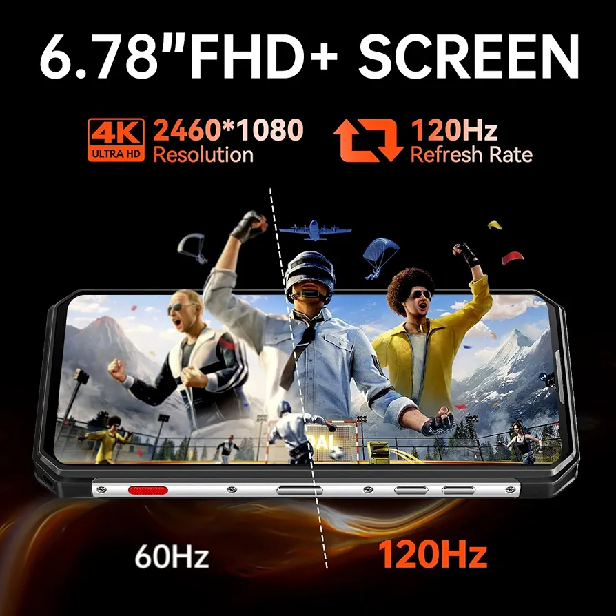 OUKITEL WP21 Rugged Smartphone Unlocked,17+256GB Android 12 Cell Phone,120Hz Helio G99 9800mAh ...