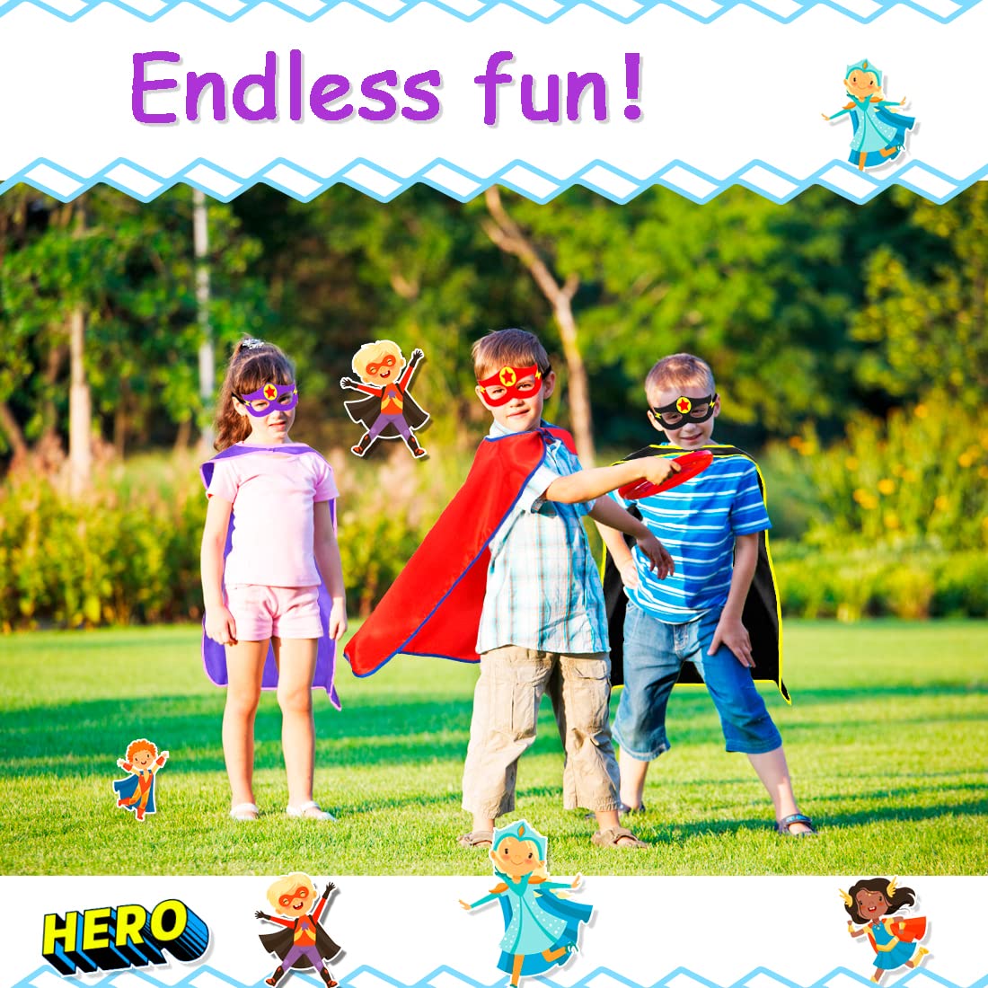 Snapklik.com : Superhero-Capes For Kids Super Hero Capes And Masks Bulk ...