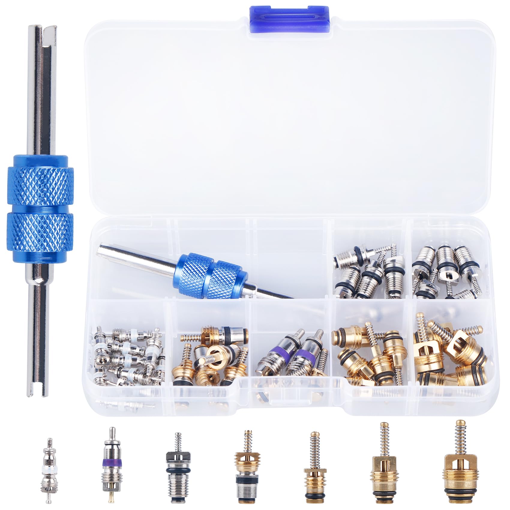 Amazon.com: AC Valve Core Kit R12 R134a Automotive Air Conditioning ...