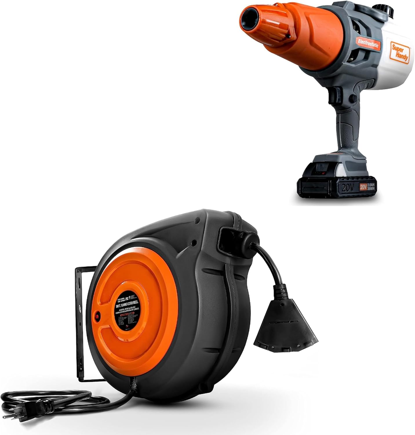 Amazon.com: SuperHandy Extension Cord Reel 50 Feet Heavy Duty, 12 AWG ...