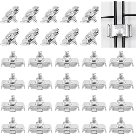 Amazon.com: Gridwall Joining Clips Connectors for Grid Panels - White ...