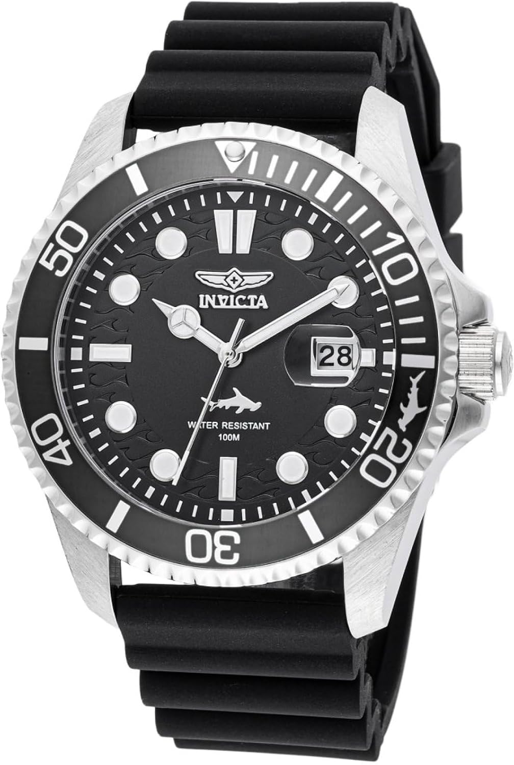 Amazon.com: INVICTA Pro Diver Men 43mm Stainless Steel Steel Black dial ...