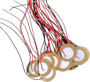 Amazon.com: 15Pcs 20mm/27mm/35mm Piezo Disc Transducer Contact Microphone Triggers Sound Sensor ...