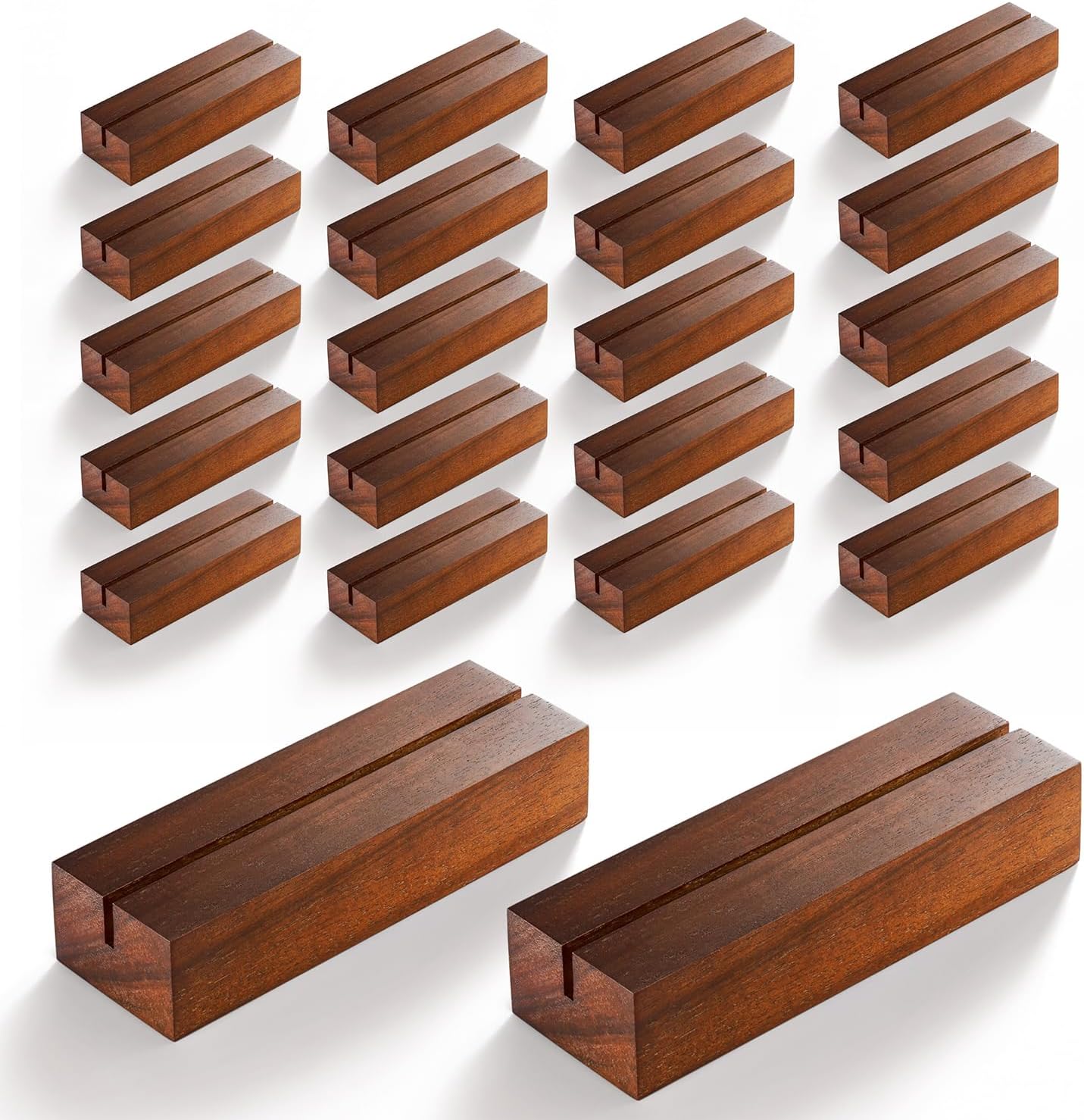 Amazon.com: Tidita 20 pcs Acacia Wood Place Card Holder - Wooden ...