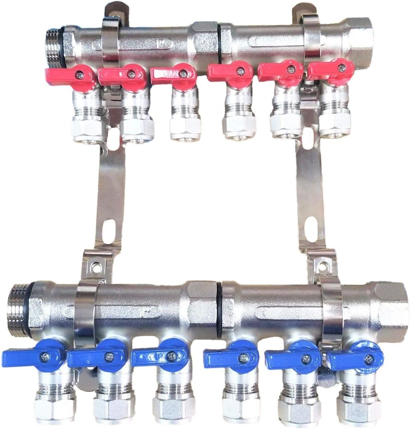 Amazon.com: 3/4" 5 Loops Plumbing Manifolds w/ 1/2" Pex Ball Valves ...