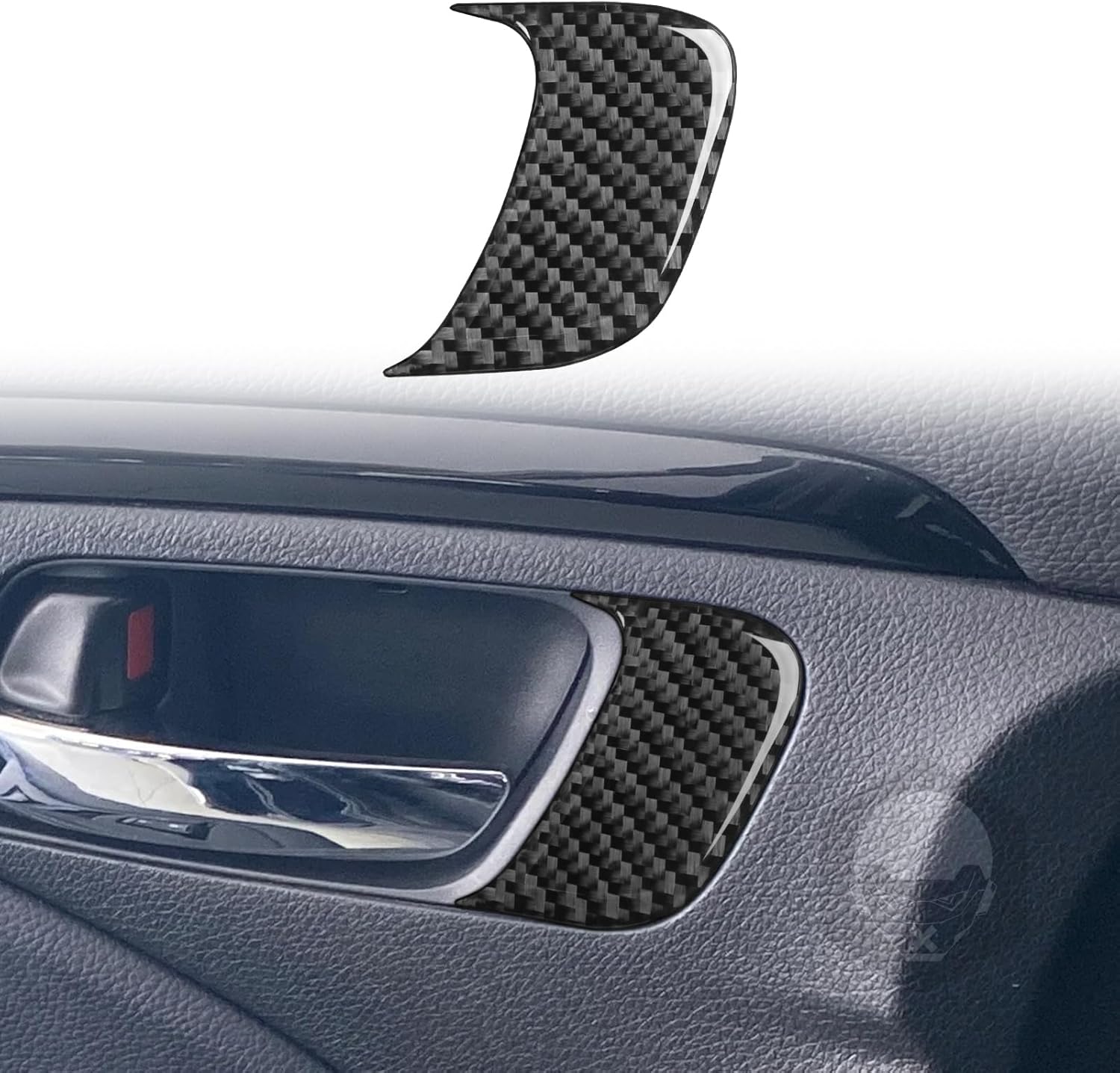 Amazon.com: Drive's Door Handle Interior Decal Carbon Fiber Decorative ...