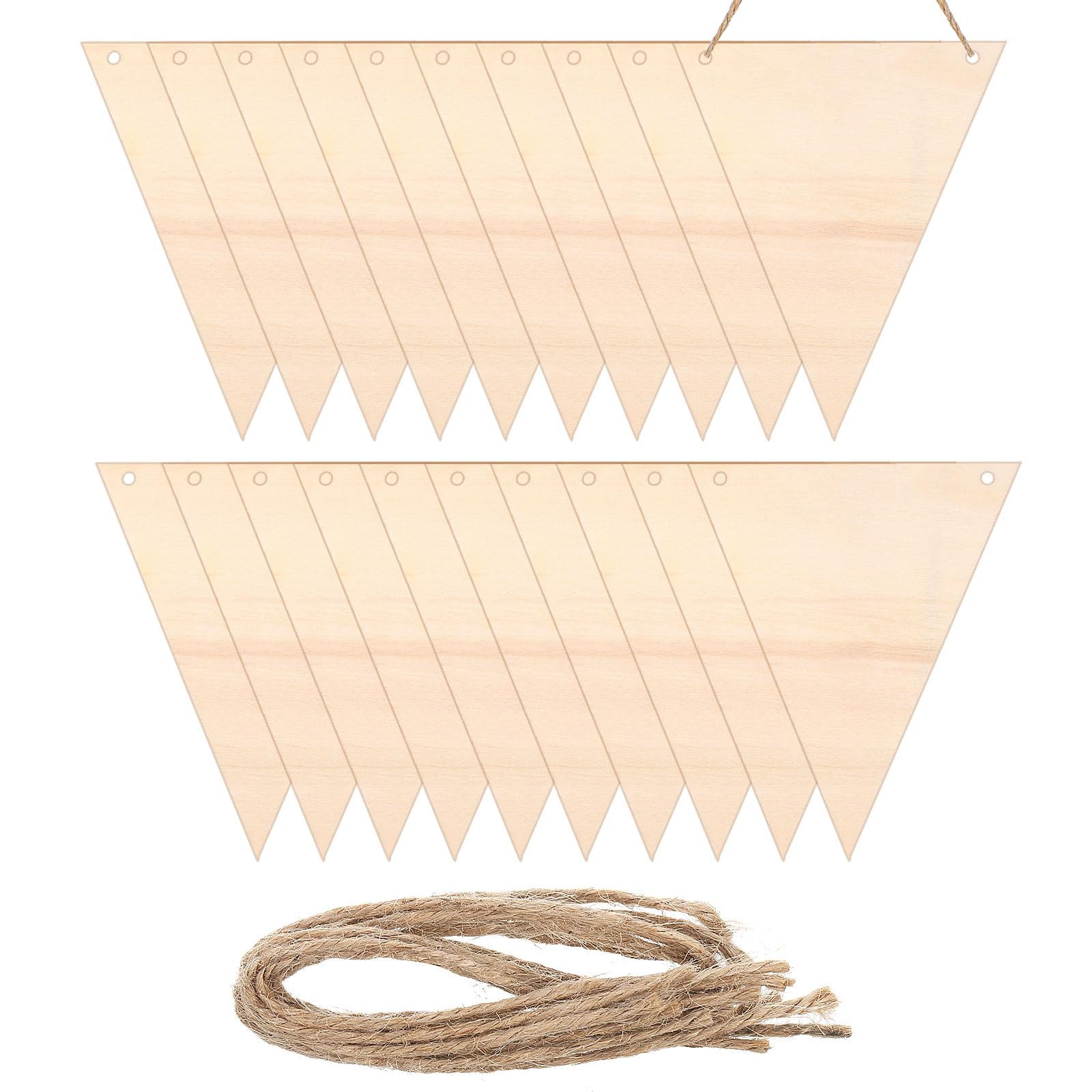 Amazon.com: MECCANIXITY Hanging Wood Sign with Rope, Triangle Shape ...