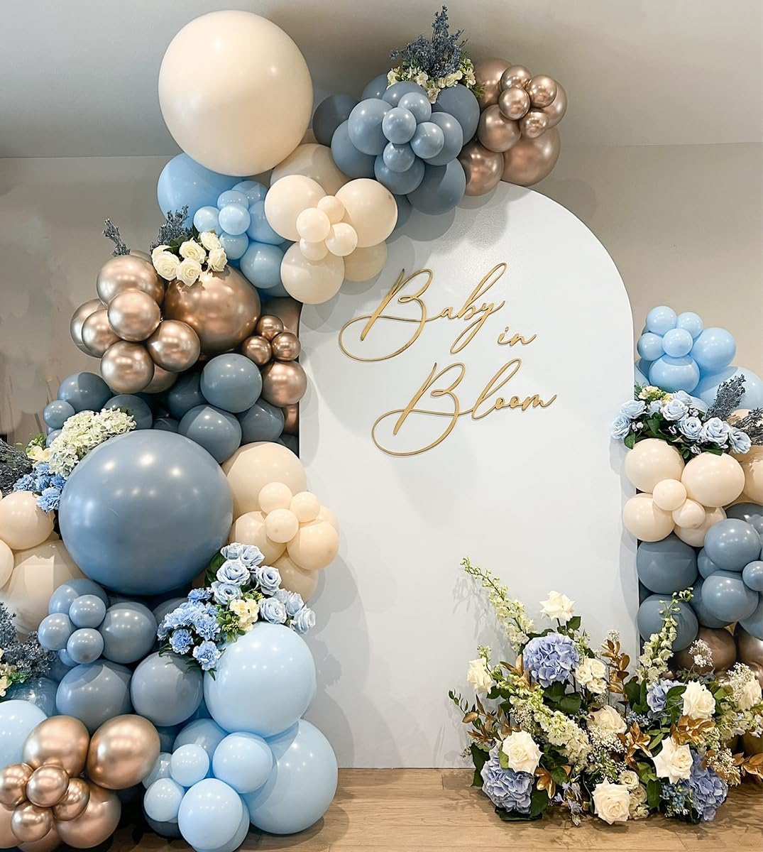 Amazon.com: Baby in Bloom Balloon Garland Arch Kit, 150Pcs Dusty Baby ...