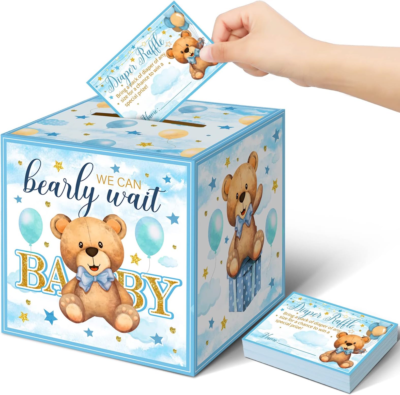 Amazon.com: Teling 51 Pieces Diaper Raffle Tickets with Diaper Raffle ...