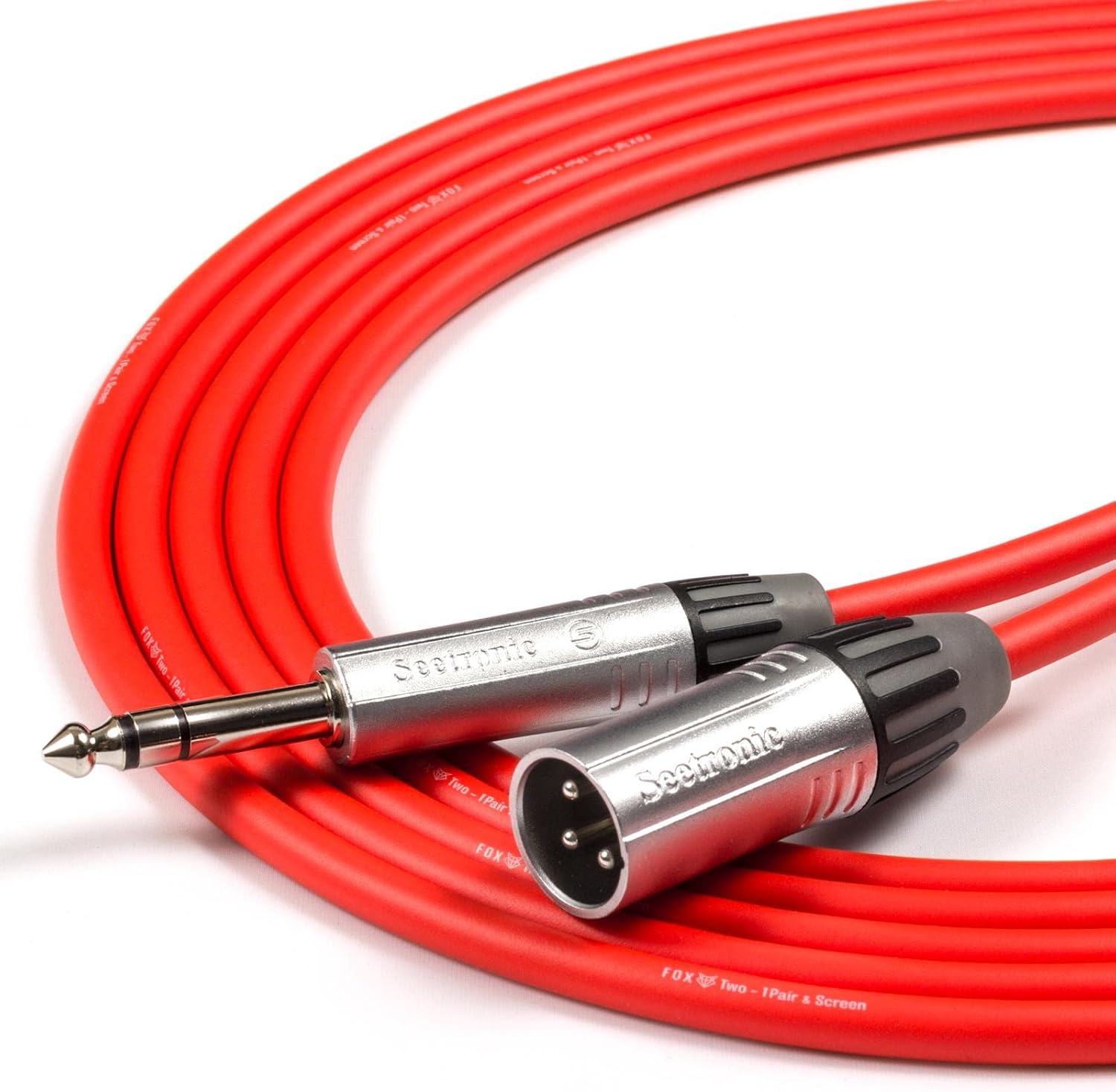 Tourgrade TRS Jack to Male XLR Lead. foxTWO Cable. Mixer to FX, Active ...