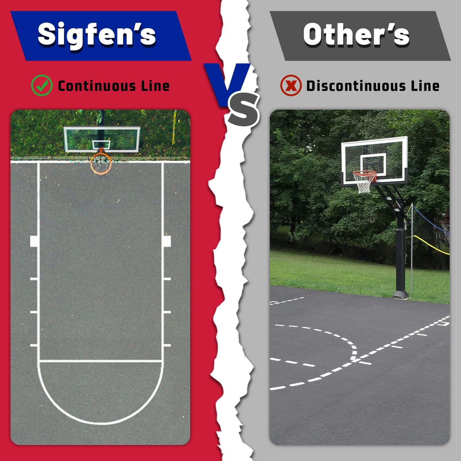 Basketball Court Stencil, Driveway Basketball Court Australia | Ubuy