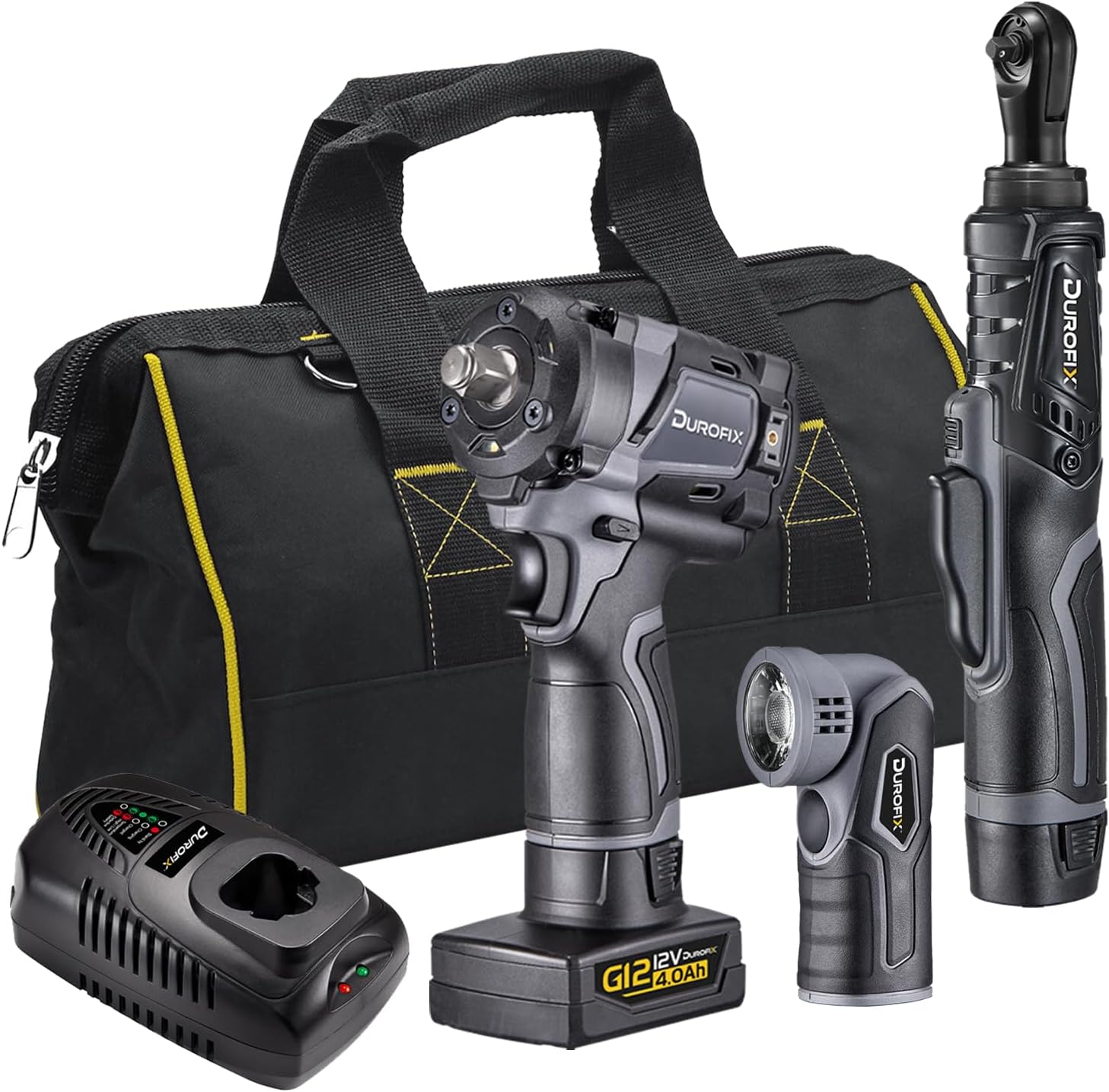 Durofix RI12184-K1GL G12 Pro Series 1/2" Brushless Stubby Impact Wrench ...