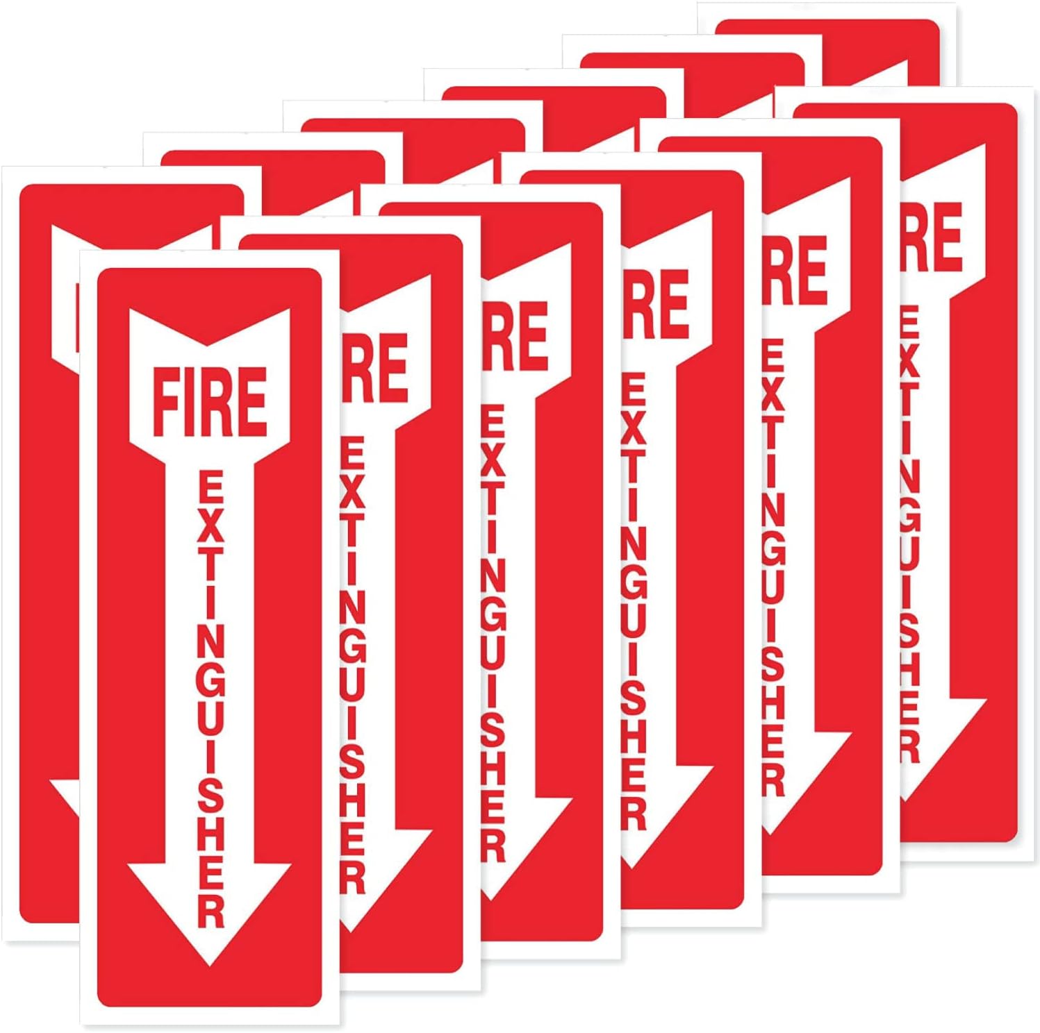 Amazon.com: Emergency Fire Extinguisher Arrow Stickers/Signs – Meeting ...